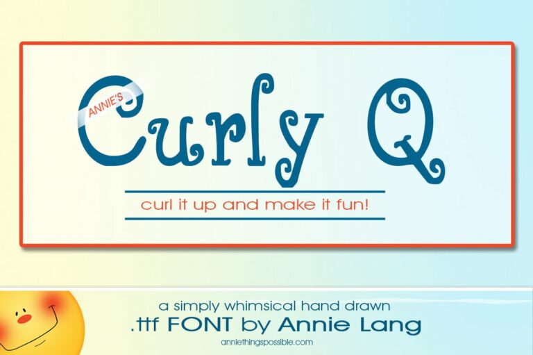 Annie's Curly Q Font – MasterBundles