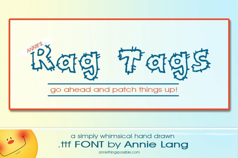 Annie's Rag Tag Font – MasterBundles