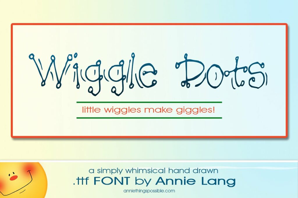 Annie's Wiggle Dots Font – MasterBundles