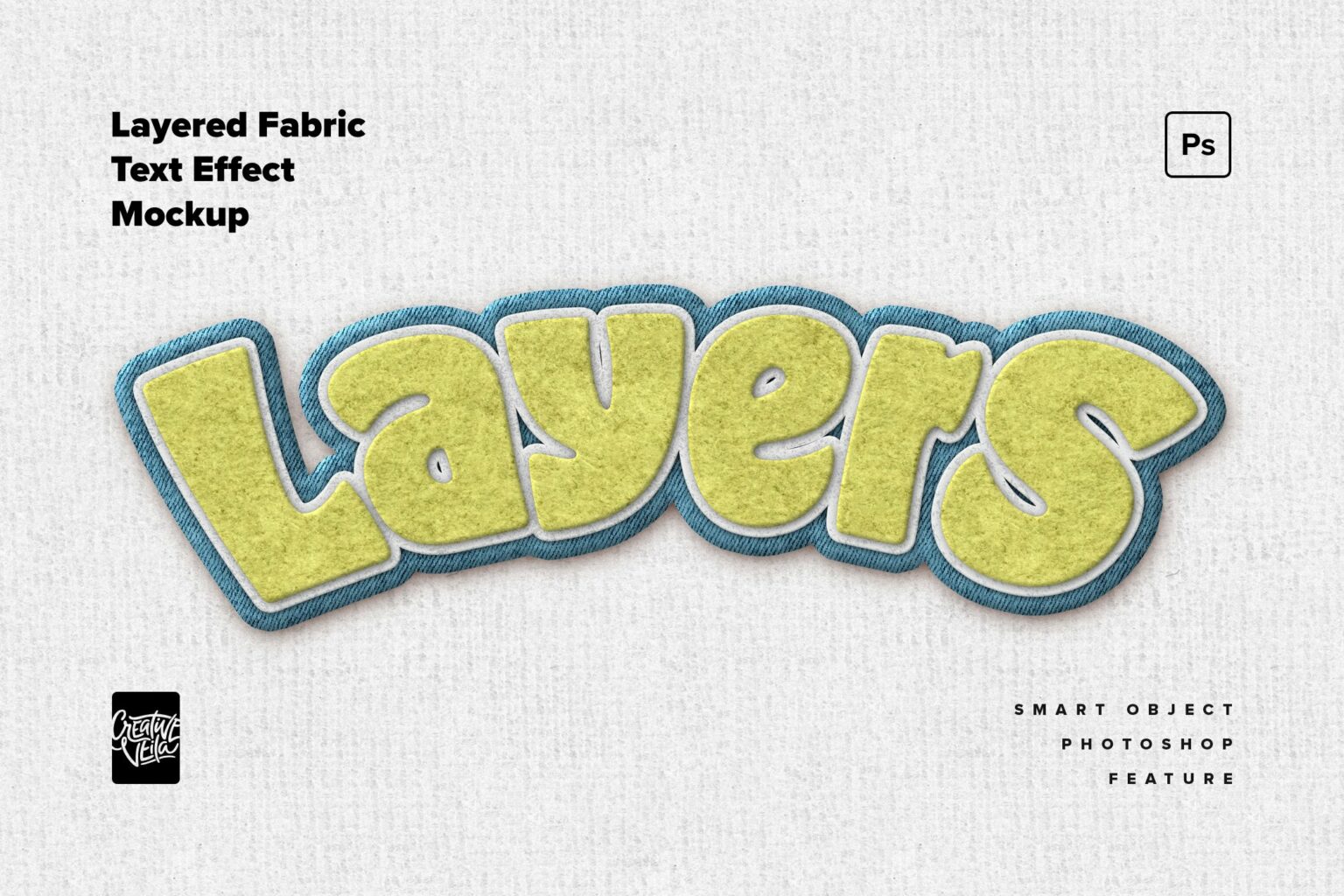 Layered Fabric Text Effect Mockup – MasterBundles