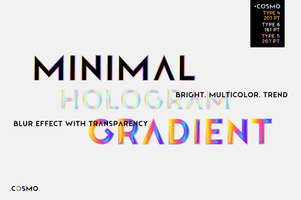 Cosmo. OTF-SVG Hologram family. – MasterBundles