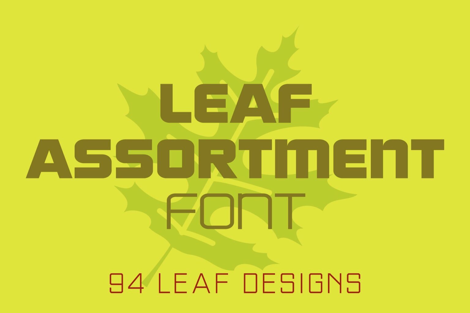 Leaf Assortment Font – MasterBundles