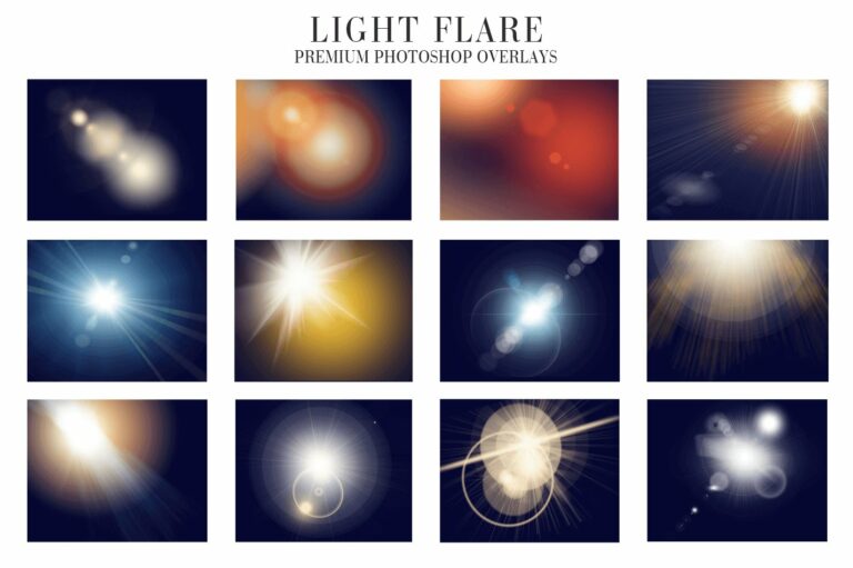 Light Flare Overlays Photoshop – MasterBundles