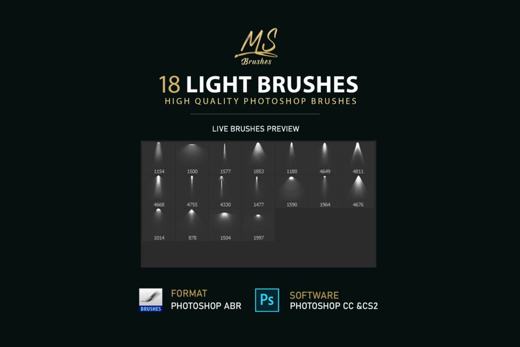 Light Photoshop Brushes – MasterBundles