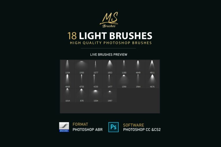 Light Photoshop Brushes – MasterBundles