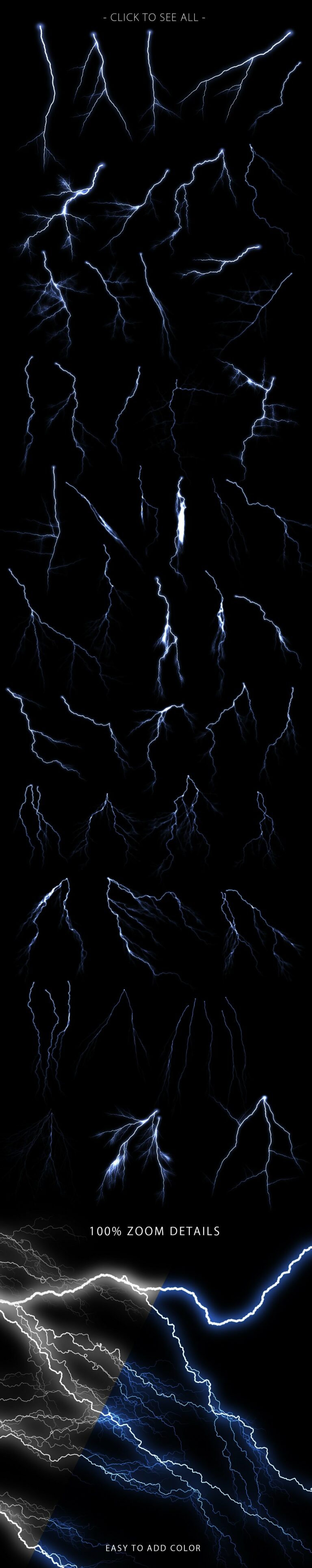 Lightning Photoshop Brushes – MasterBundles