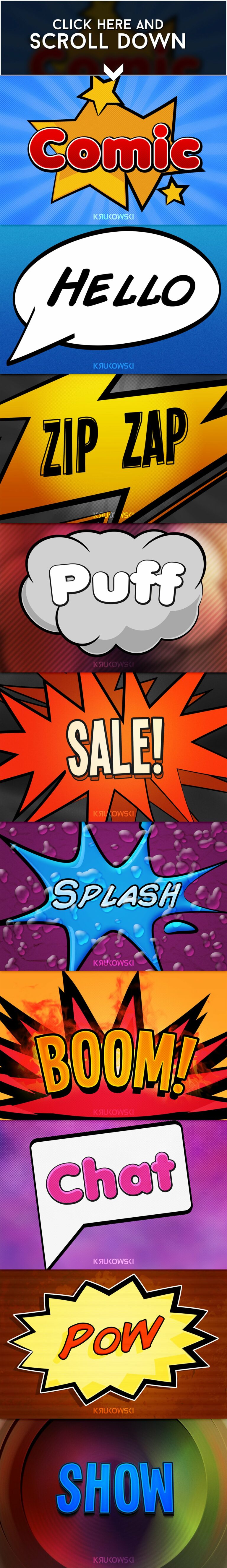Comic Text Effects – MasterBundles
