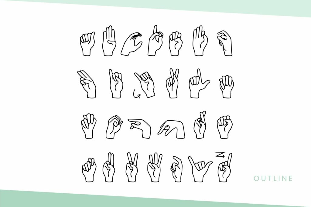 "Long Hand" ASL Sign Language Font – MasterBundles