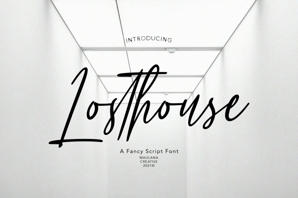 Losthouse Fancy Script Font – MasterBundles