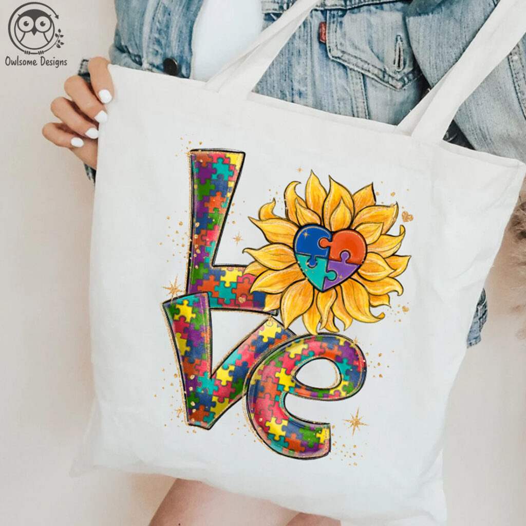 Love Autism Sunflower PNG Sublimation - MasterBundles