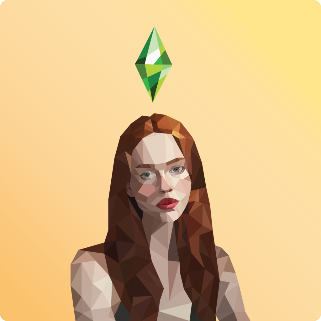 Sims character in Low Poly style - MasterBundles