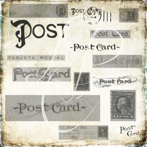 Vintage Office & Postcard Brush Set – MasterBundles