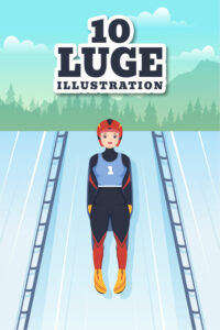10 Luge Winter Sport Illustration - MasterBundles