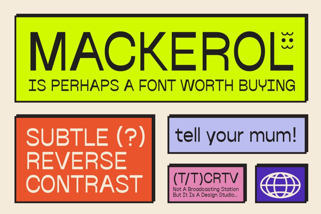 Reverse Contrast font: Mackerel – MasterBundles