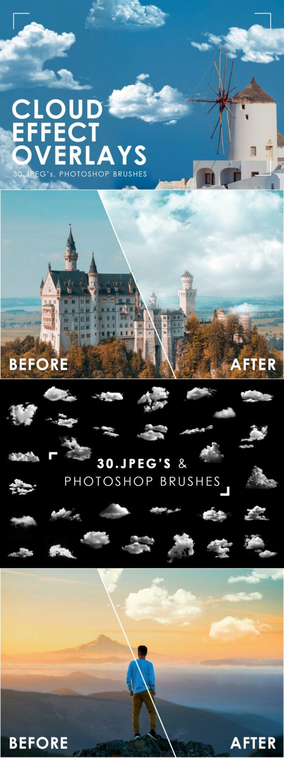 30 Realistic Cloud Overlays – MasterBundles