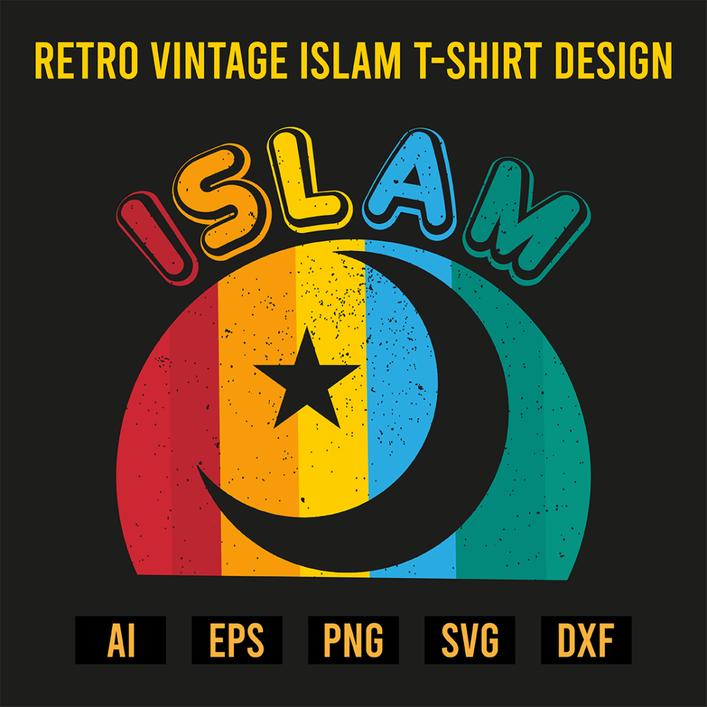 Retro Vintage Islam T-Shirt Design - MasterBundles