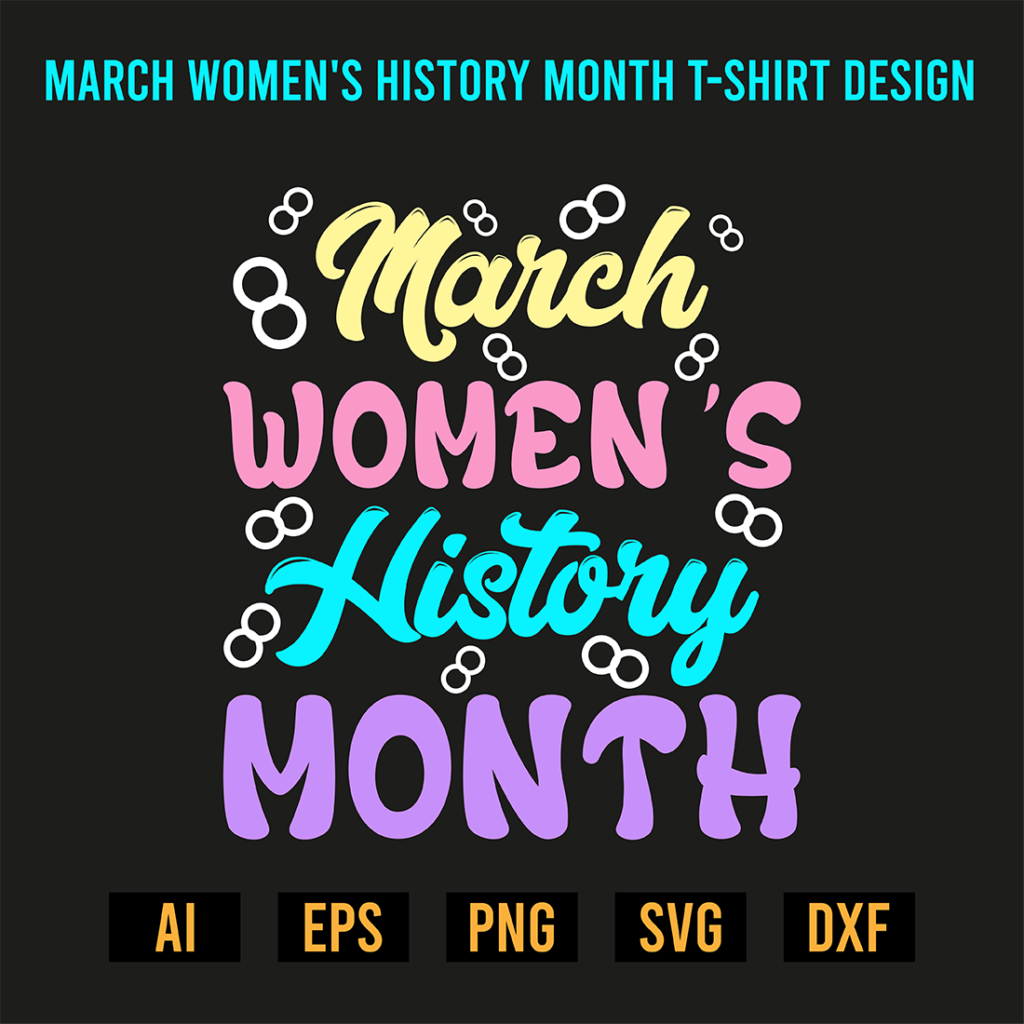 March Women\'s History Month T-Shirt Design - MasterBundles