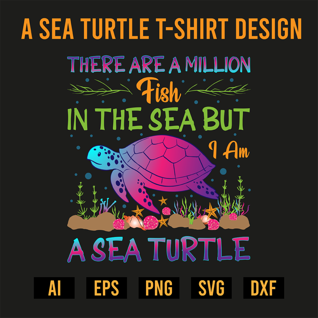 A Sea Turtle T-Shirt Design - MasterBundles