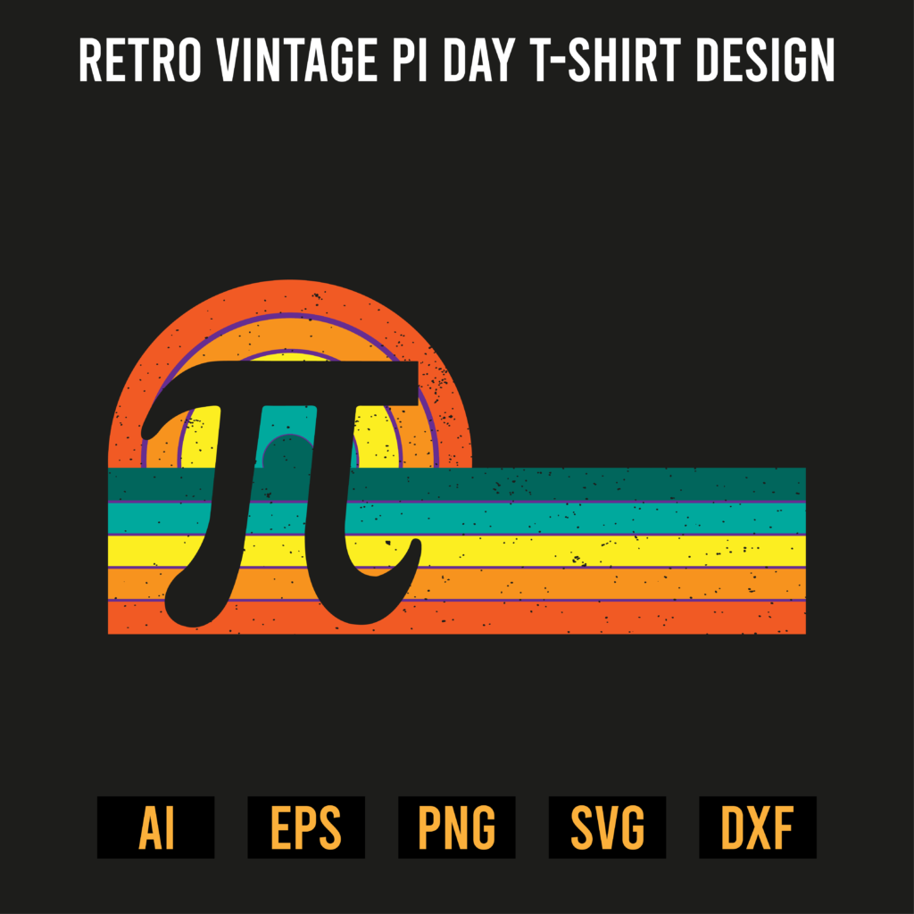 Retro Vintage Pi Day T-Shirt Design - MasterBundles