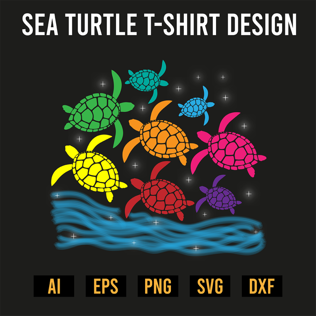 Sea Turtle T-Shirt Design - MasterBundles
