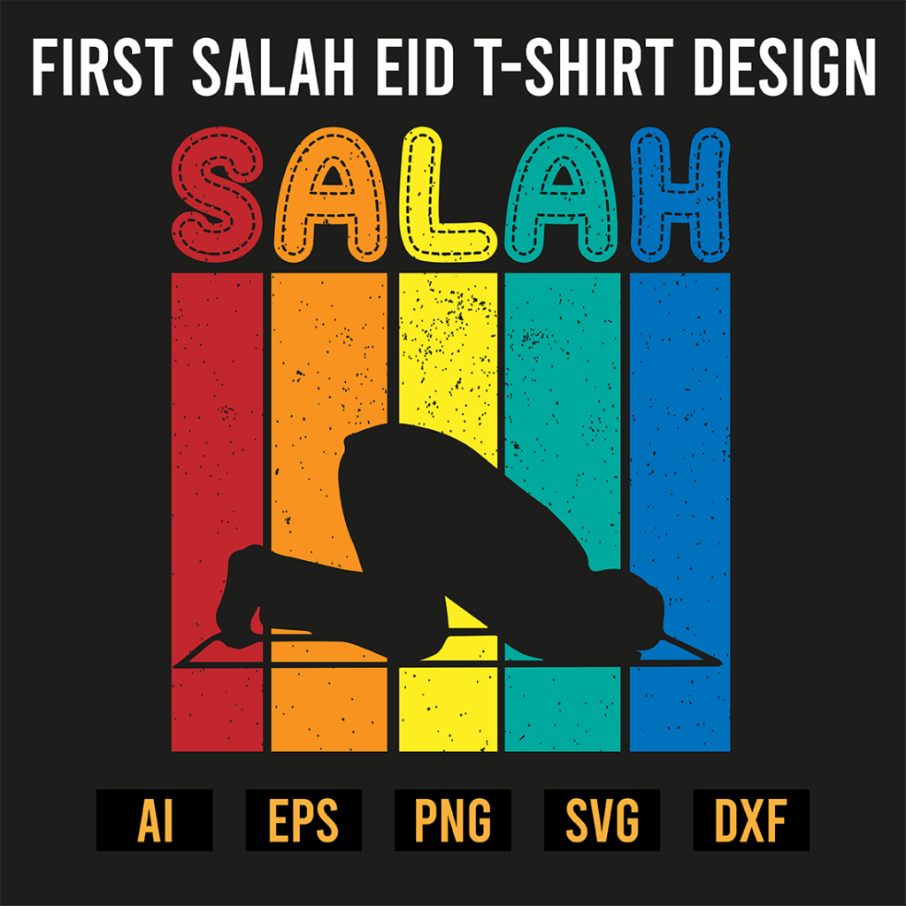 First Salah Eid T-Shirt Design - MasterBundles