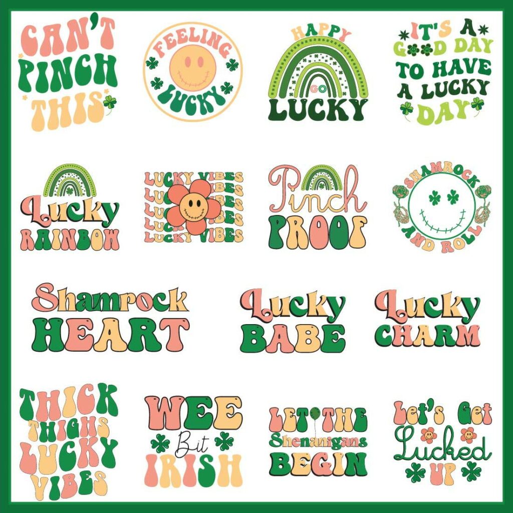 St Patrick’s Day SVG Bundle, Retro St Patricks Day svg - MasterBundles