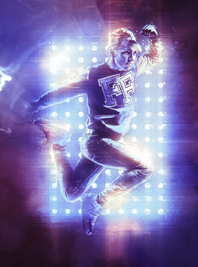 Neon Glitch Photoshop Effect – MasterBundles