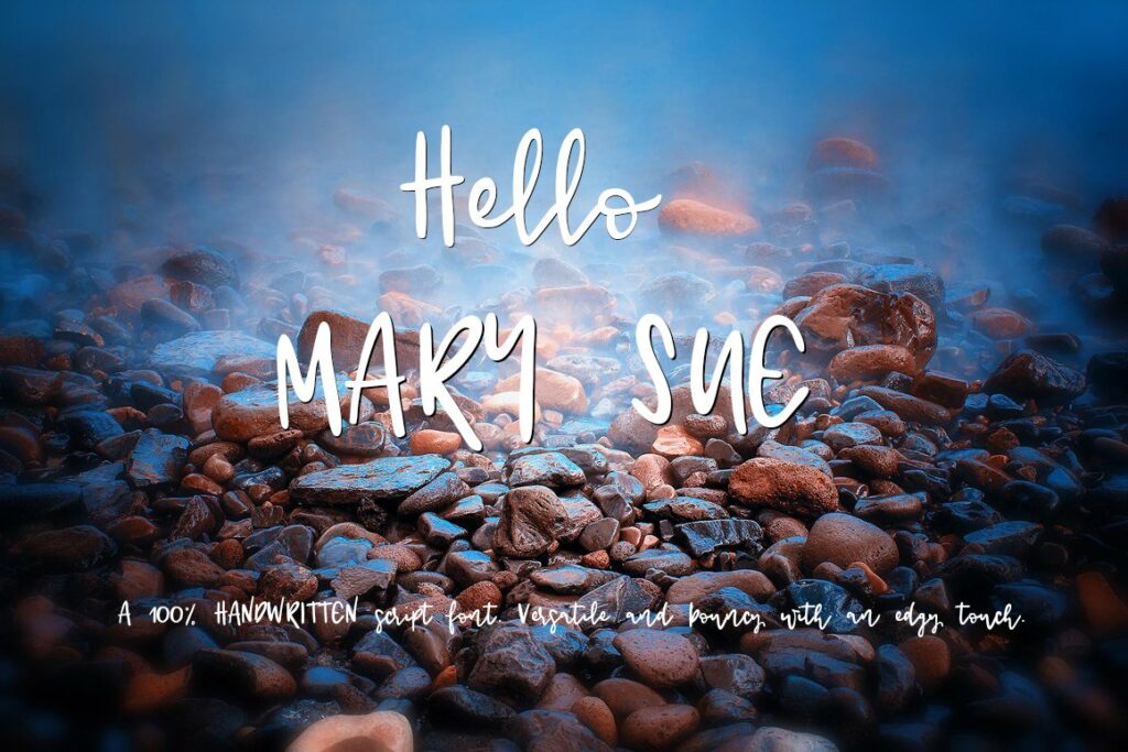 Hello Mary Sue - Handwritten Font – MasterBundles