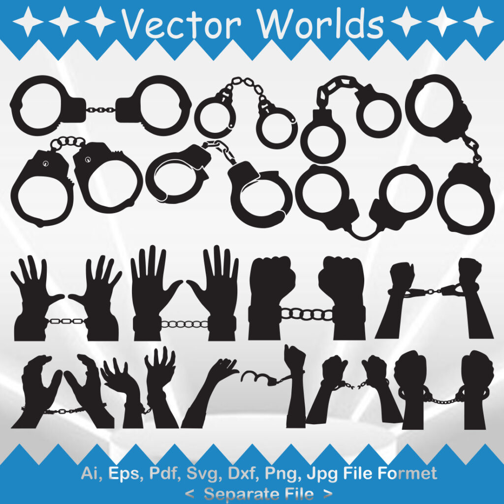Handcuffs SVG Vector Design - MasterBundles