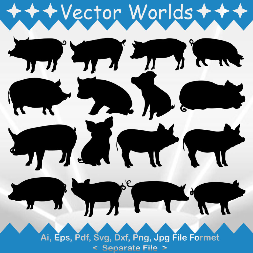 Pig SVG Bundle: 12 Files – MasterBundles