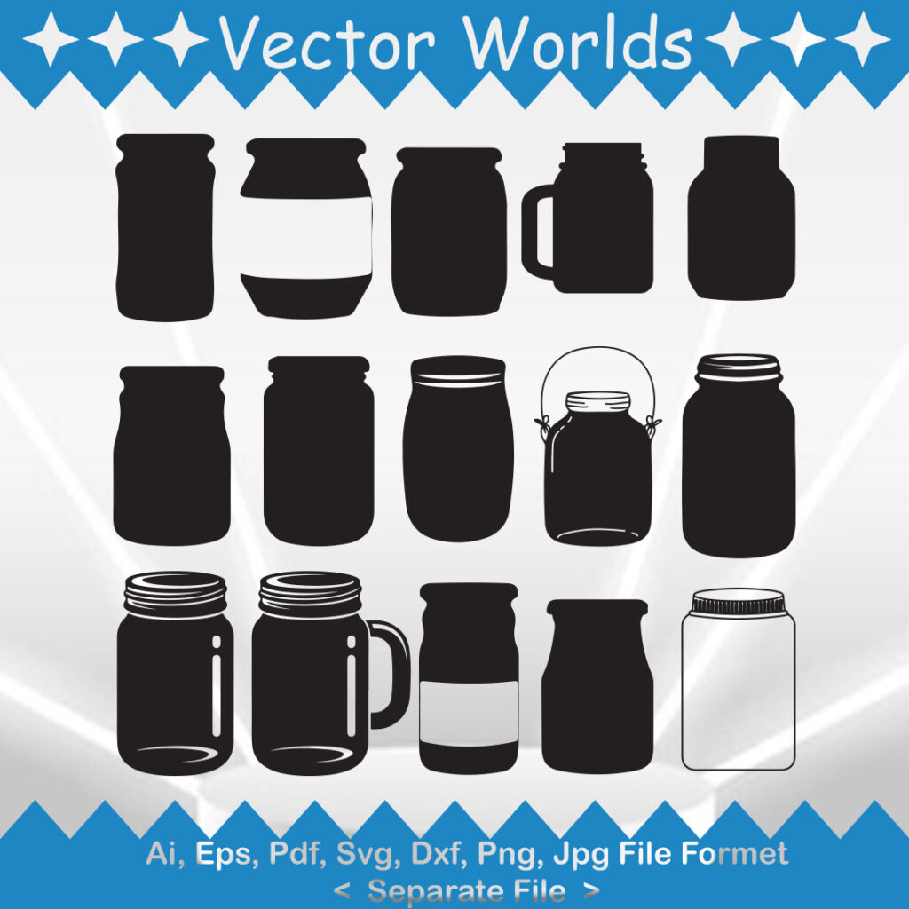 Mason Jars SVG Vector Design - MasterBundles