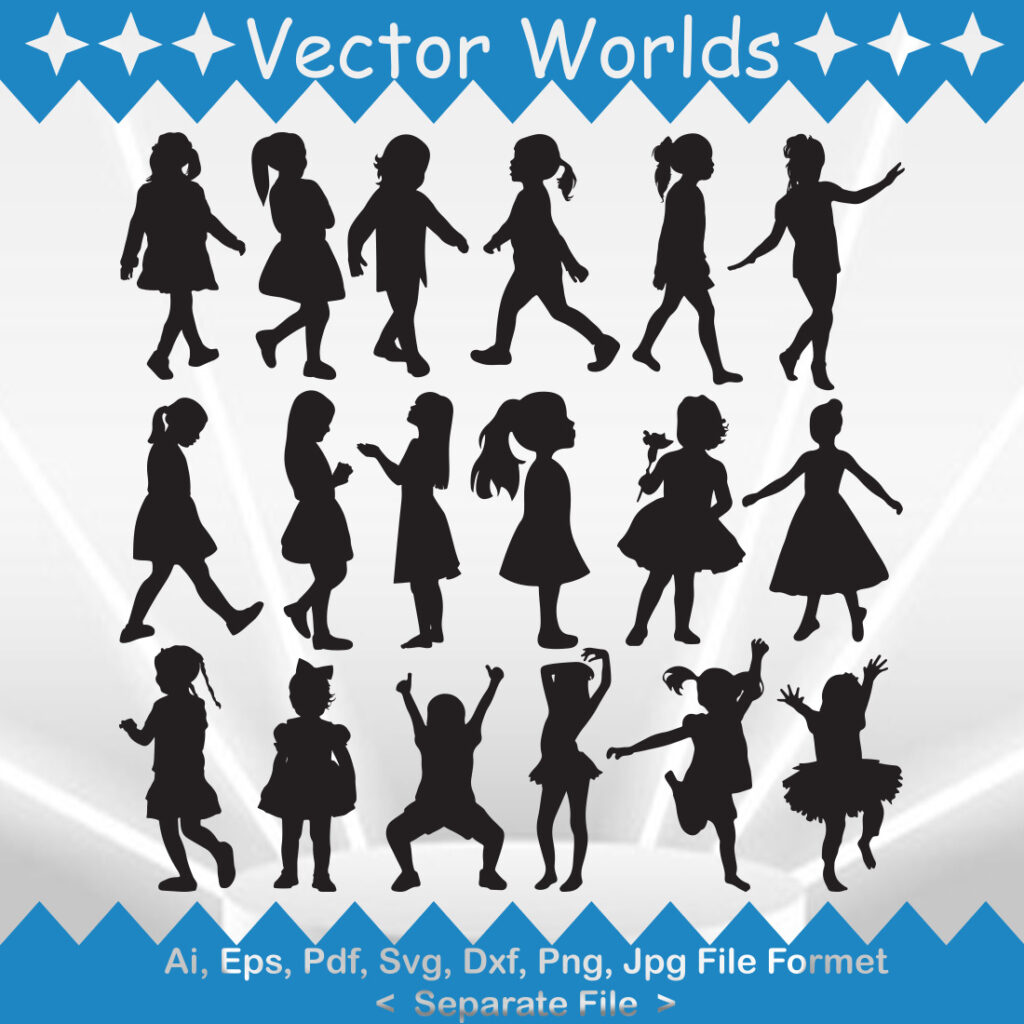 Little Girl SVG Vector Design - MasterBundles