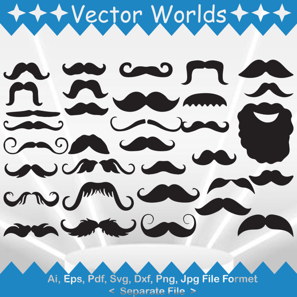 Mustache SVG Vector Design - MasterBundles
