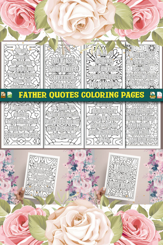 Father Quotes Coloring Pages - MasterBundles