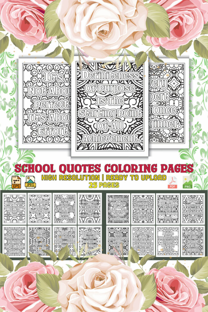 School Quotes Coloring Pages - MasterBundles