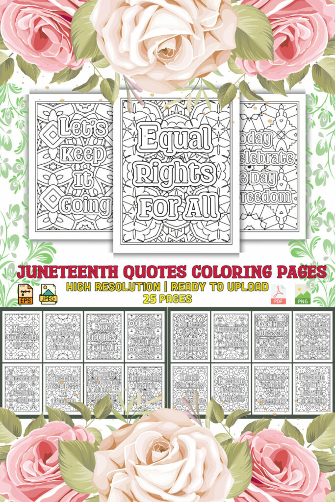 Juneteenth Quotes Coloring Pages – MasterBundles