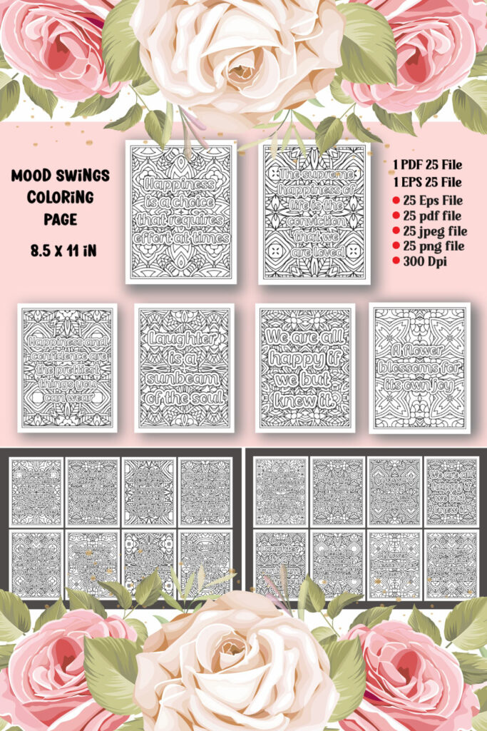 Mood Swings Quotes Coloring Page - MasterBundles