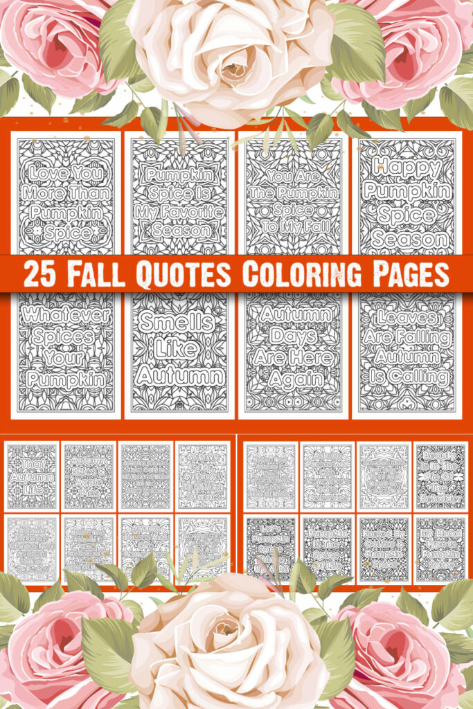 Fall Quotes Coloring Page - MasterBundles