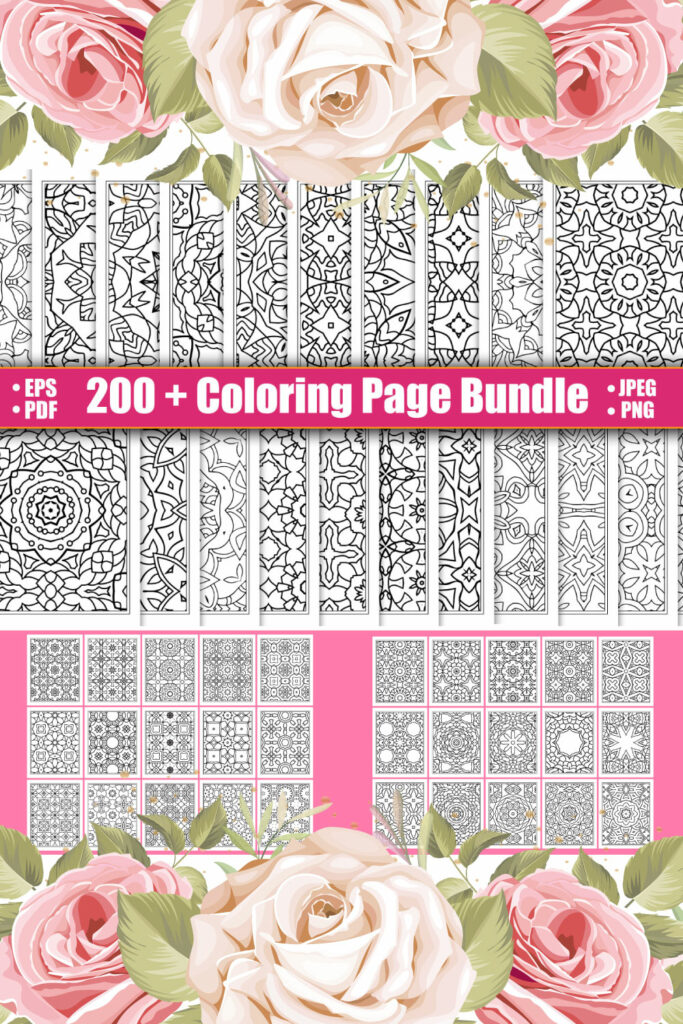 200+ Coloring Page Bundle for KDP Interior - MasterBundles