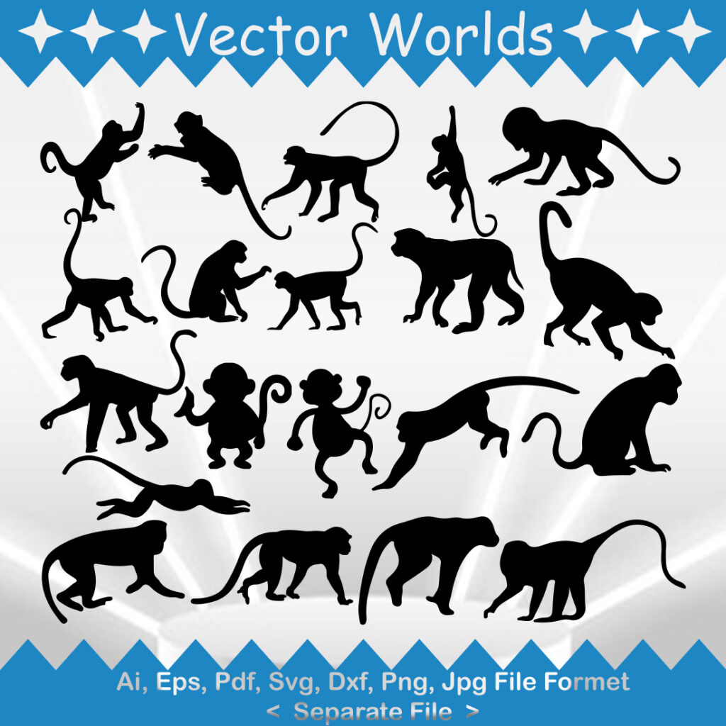 Monkey SVG Vector Design - MasterBundles