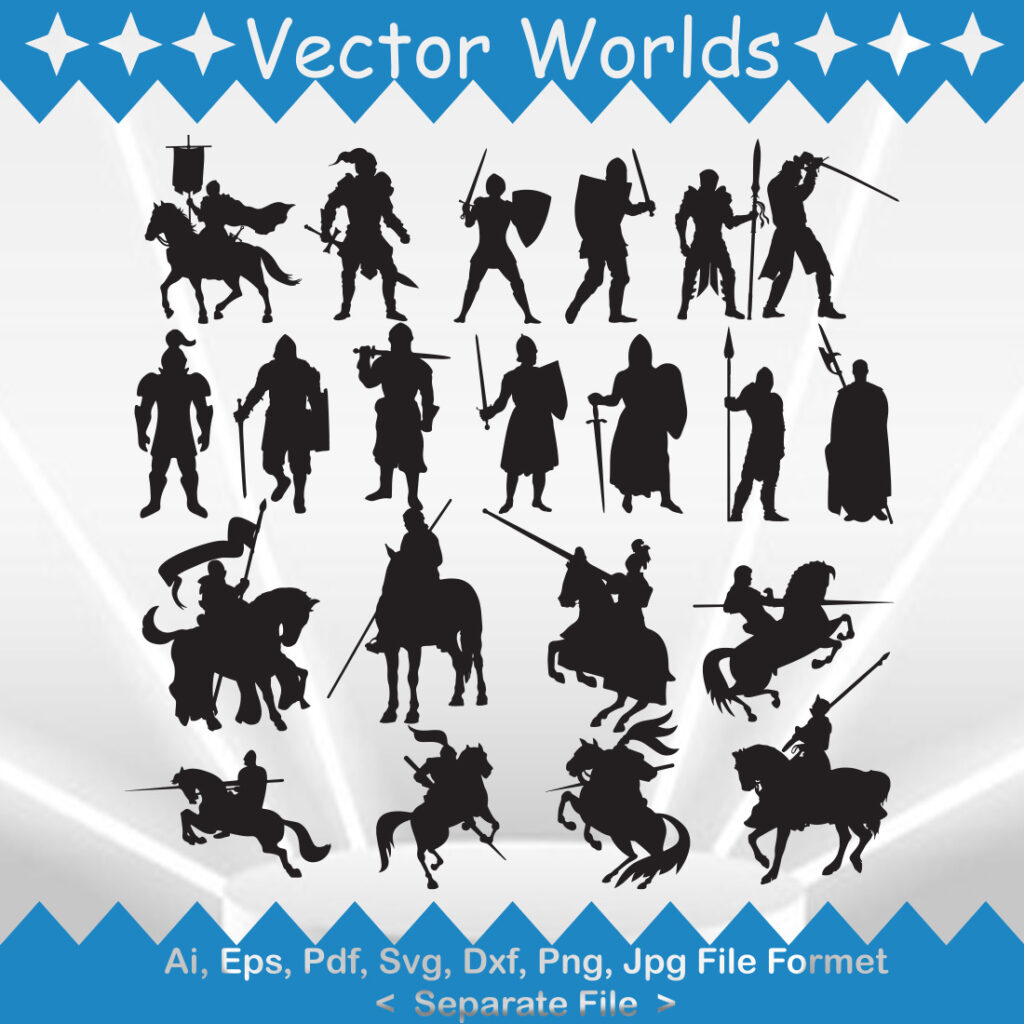 Medieval Knight SVG Vector Design - MasterBundles