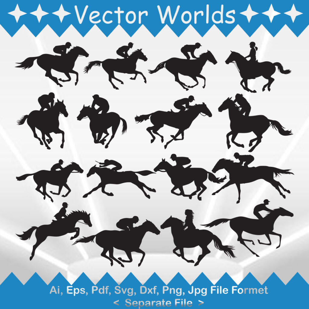Horse Racing SVG Vector Design - MasterBundles