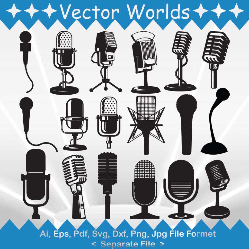 Microphone SVG Vector Design - MasterBundles