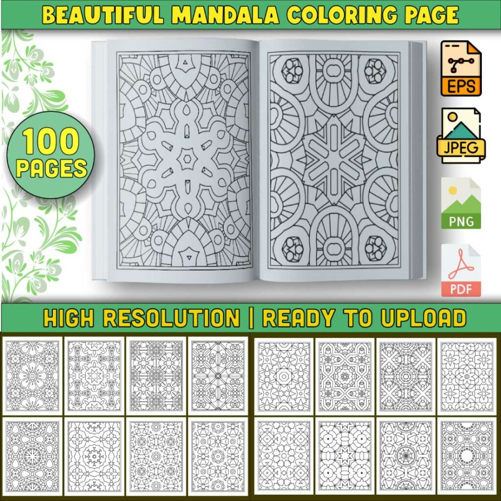 100 Coloring Page Bundle for KDP Interior - MasterBundles