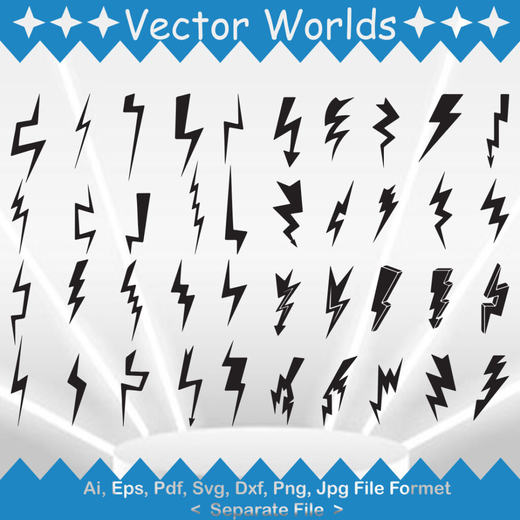 Lightning Bolt SVG Vector Design - MasterBundles