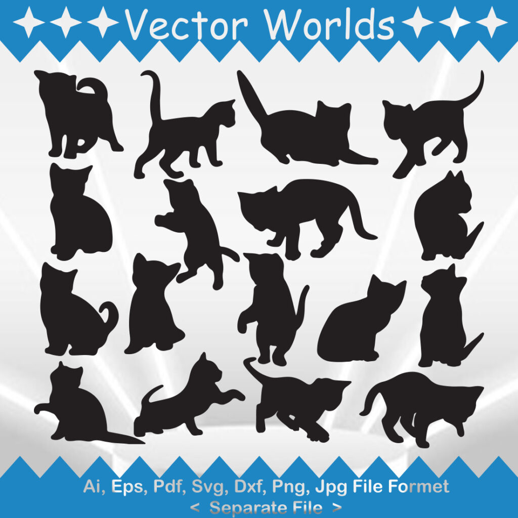 Kitten SVG Vector Design - MasterBundles