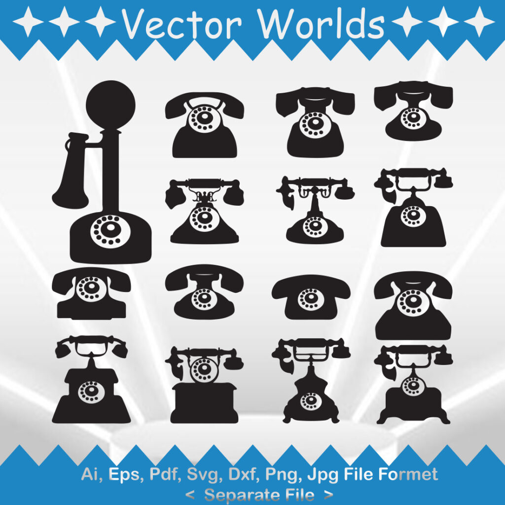 Old Phone SVG Vector Design - MasterBundles