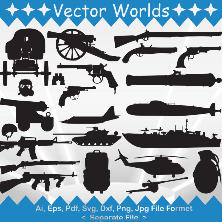 Military Weapons SVG Vector Design - MasterBundles