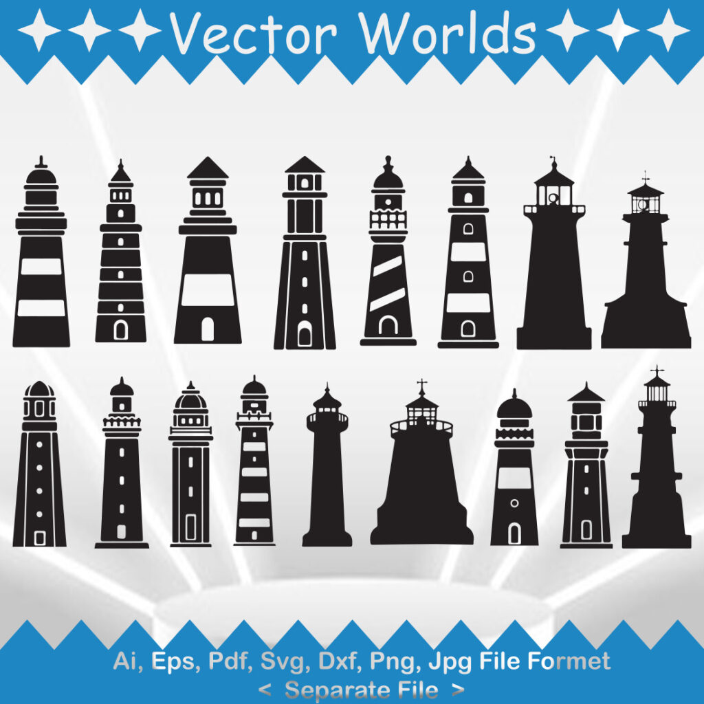 Lighthouse SVG Vector Design - MasterBundles