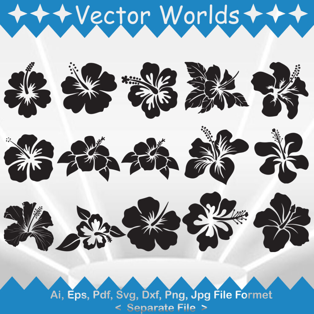Hibiscus SVG Vector Design - MasterBundles